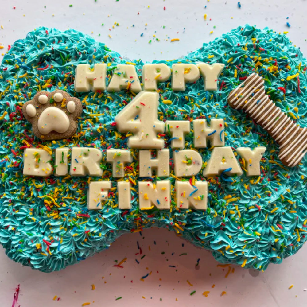 Dog Birthday Cake, Custom Made Dog Birthday Cake | Large Deluxe ...